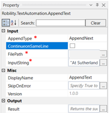 AppendText- Text Automation | Robility Docs